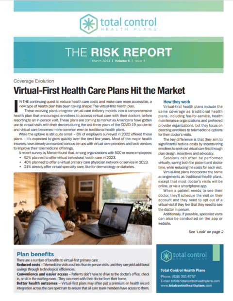 The Risk Report - March 2023 - Total Control Health Plans